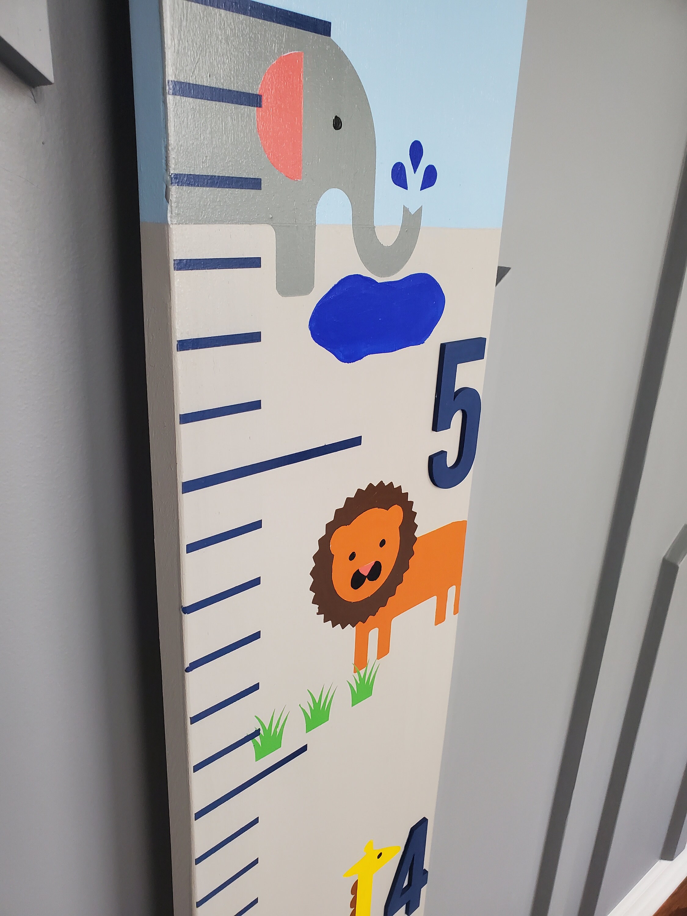 Zoo Growth Chart Baby Shower Gift Animal Theme Growth - Etsy