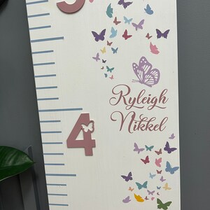 Butterfly Growth Chart Butterflies & Flowers Whimsical Nursery Decor ...