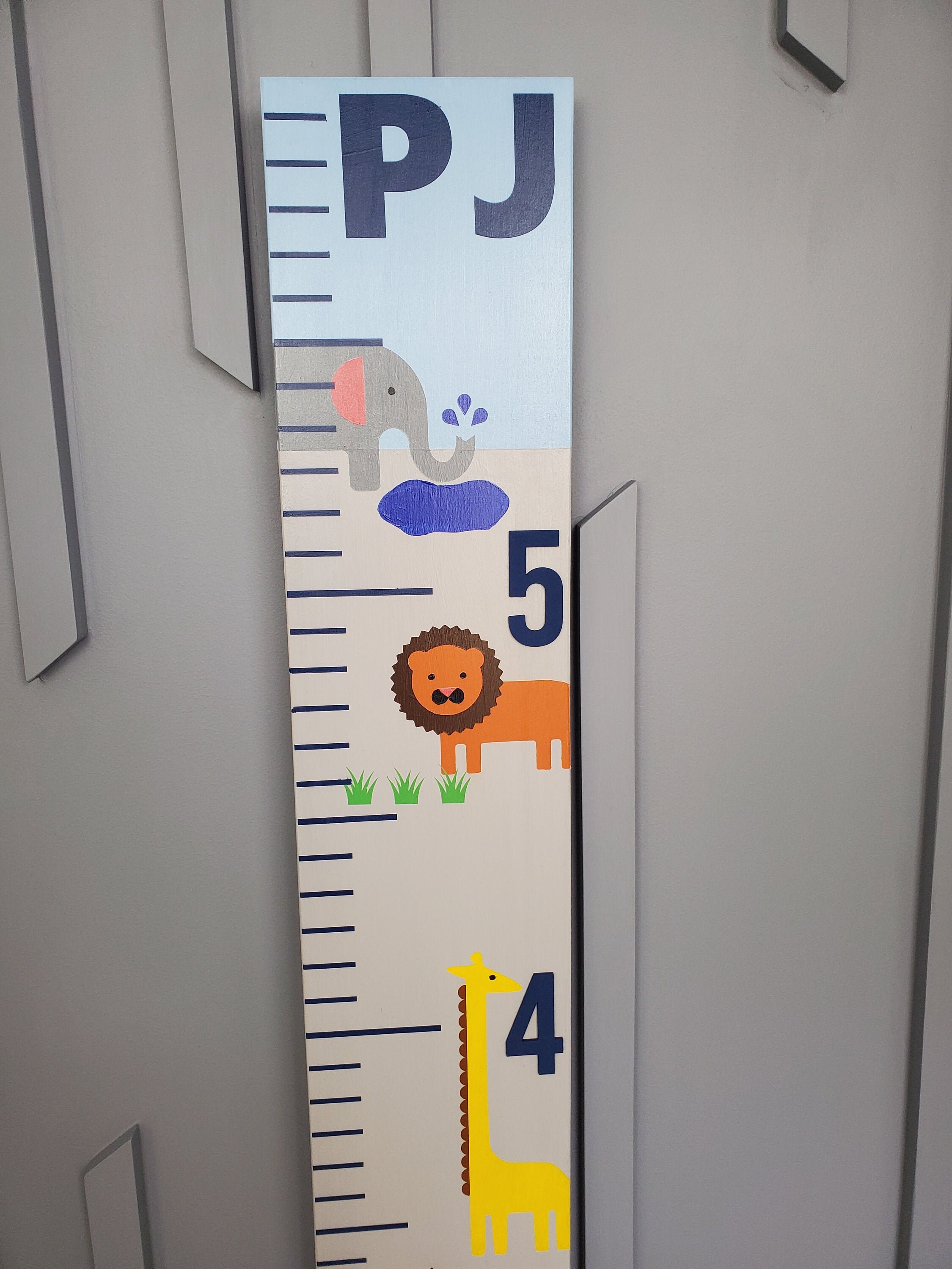 Zoo Growth Chart Baby Shower Gift Animal Theme Growth - Etsy