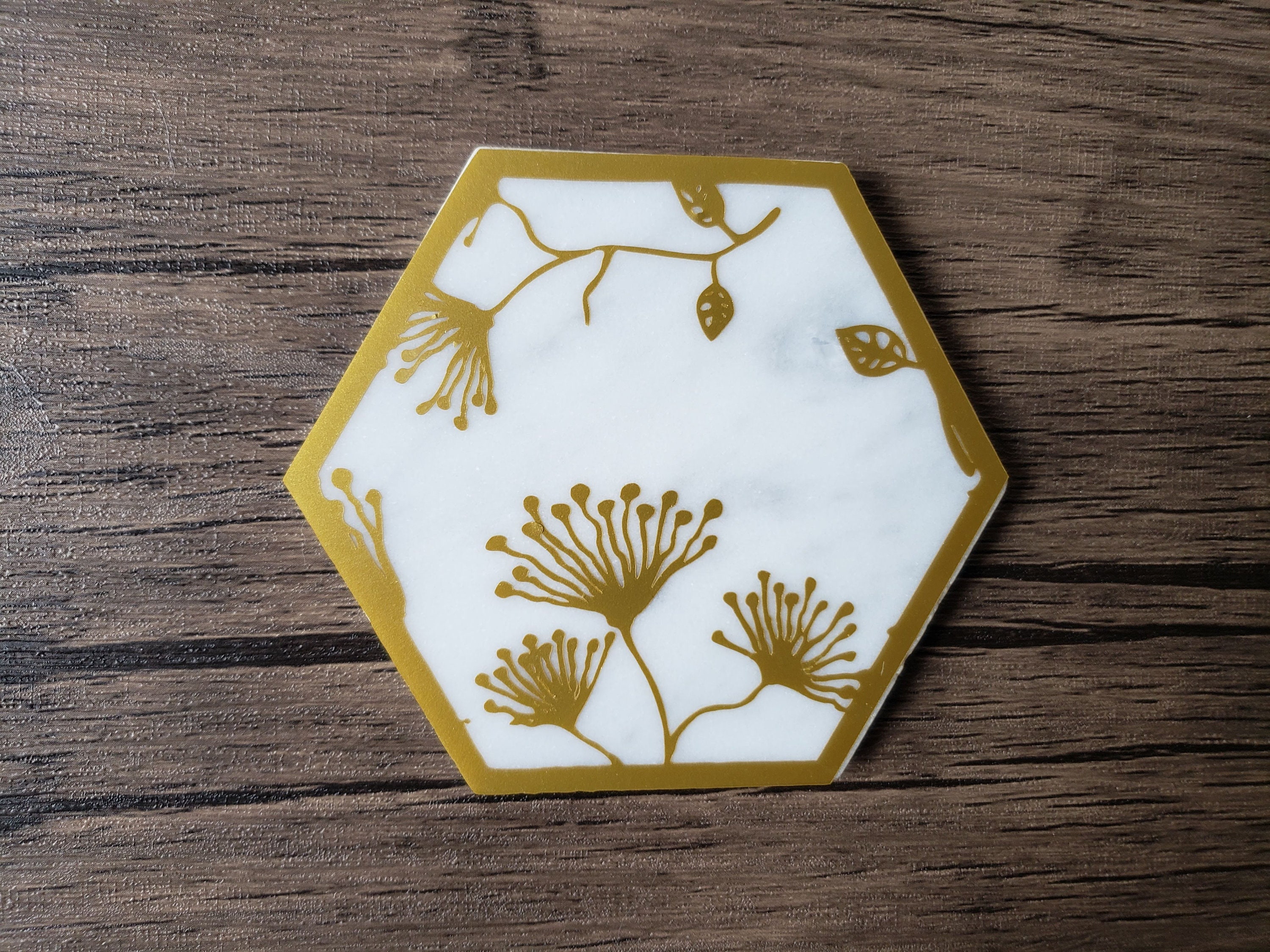 Leaf Coasters Nature Themed Coasters Hexagon Coasters | Etsy