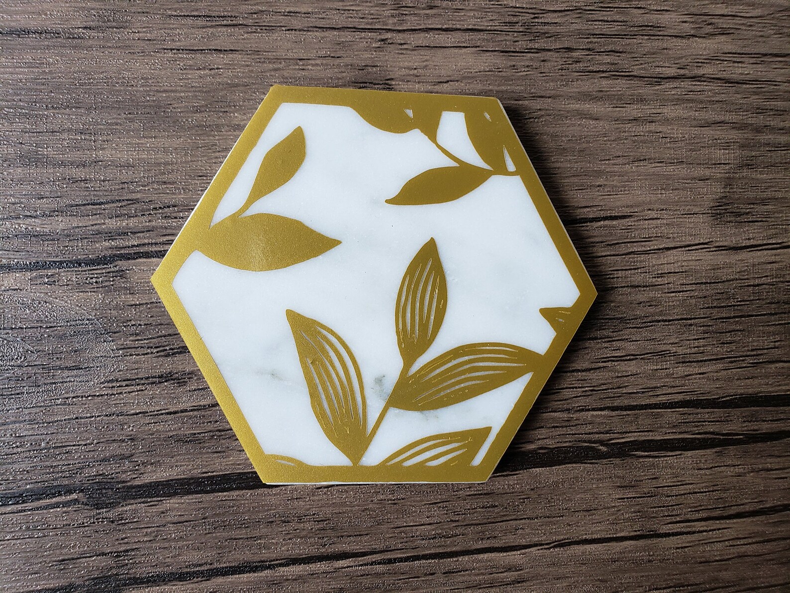 Leaf Coasters Nature Themed Coasters Hexagon Coasters | Etsy