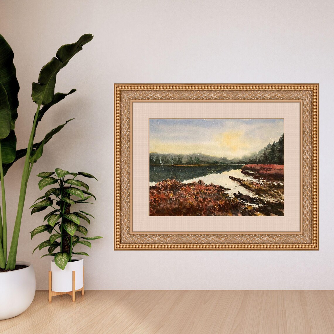 Cranberry Bog Watercolor Painting / Available as a Print or Original - Etsy