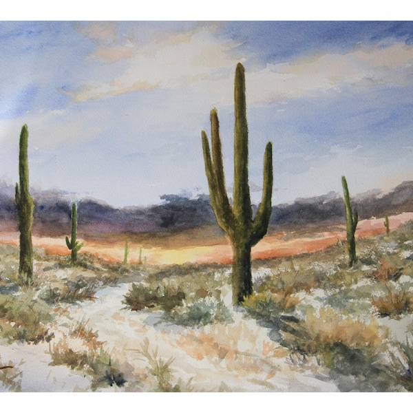 Saguaro Painting - Etsy