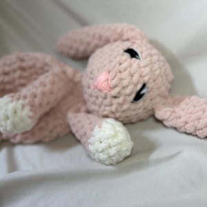 Pink Bunny Lovey - Etsy