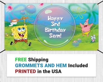 Spongebob Party Backdrop - Etsy
