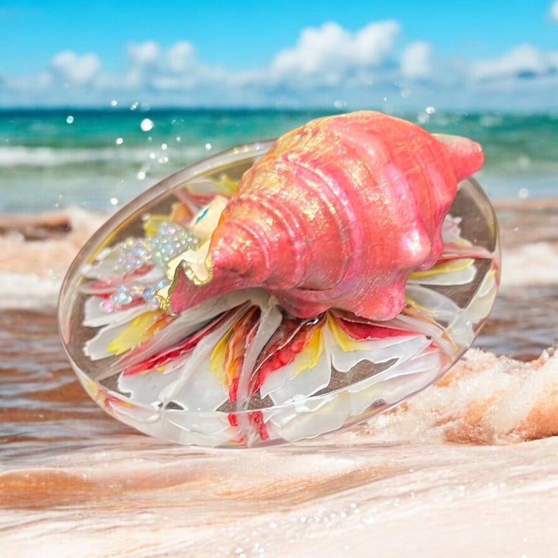 Sea Scapes, Sea Shell Art, Resin Art - Etsy