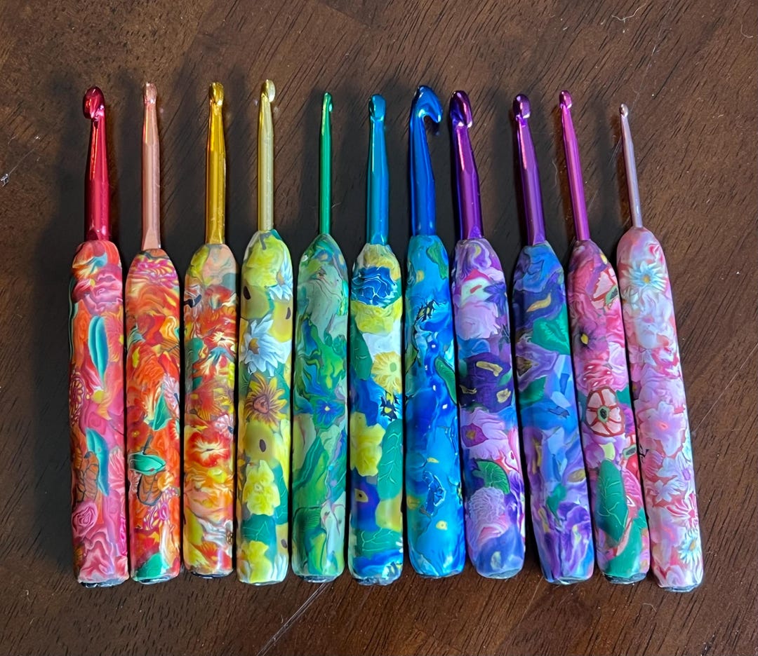 Custom Floral Crochet Hooks - Etsy