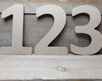 4” Wooden Numbers - Etsy