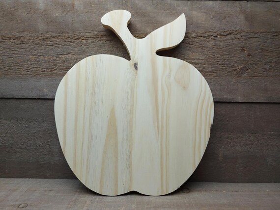 Wooden Apple Plaque unfinished | Etsy
