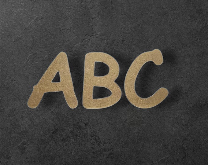 Comic Sans Font Alphabet Set Upper Case Letters A-Z 3mm Plywood 26 ...