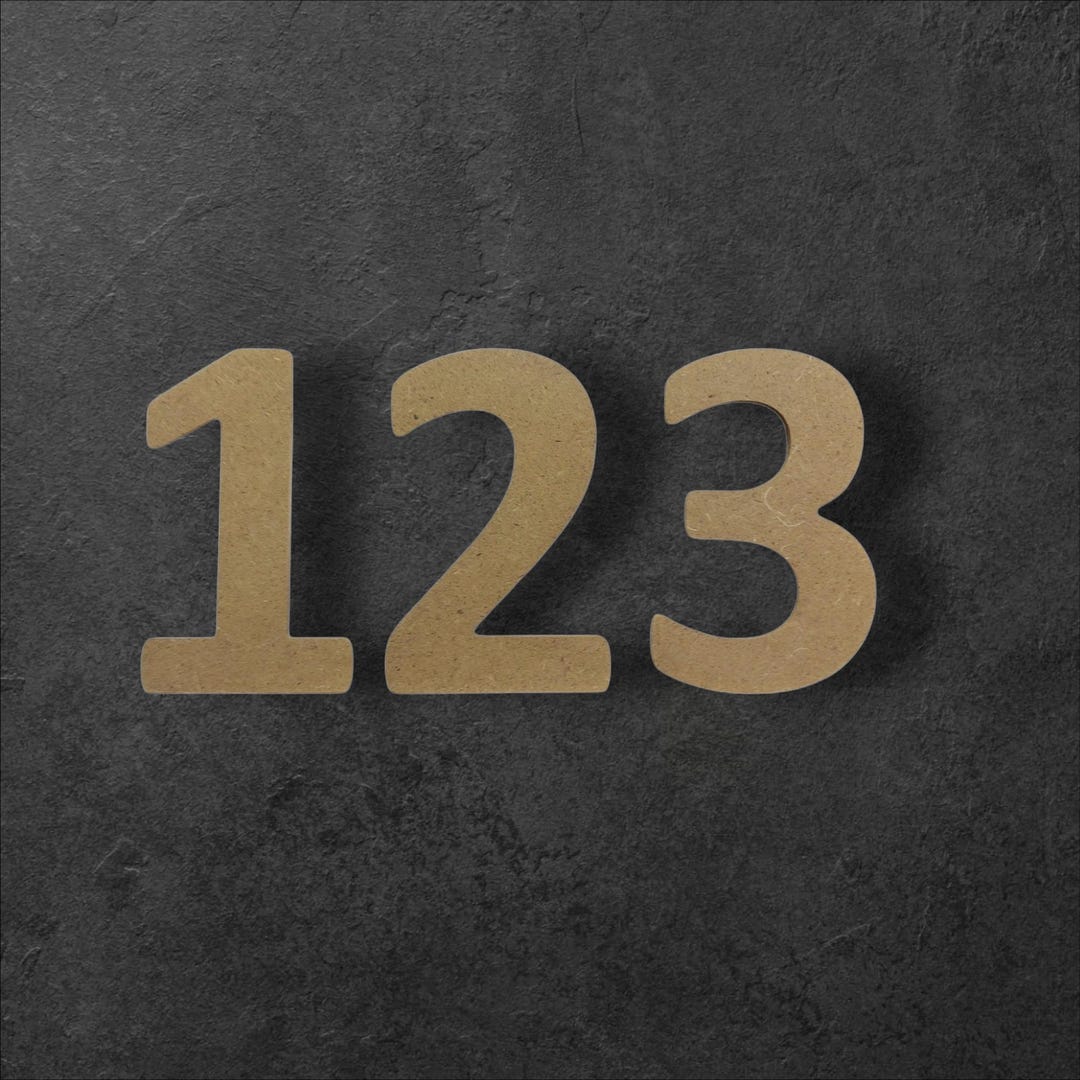 Wooden Numbers- Calibri Font - Etsy