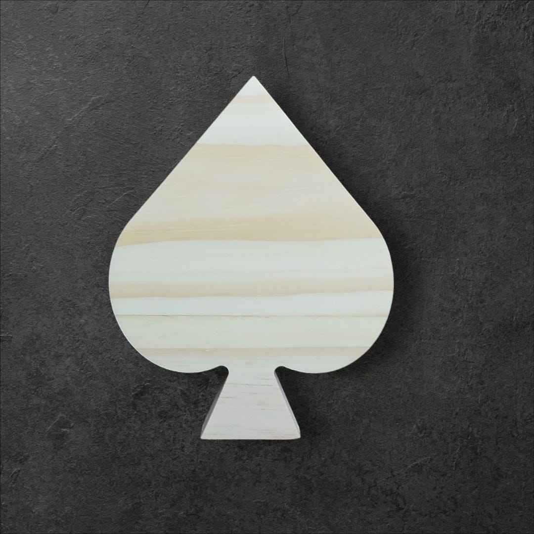 Wooden Spade Card Suit - Etsy