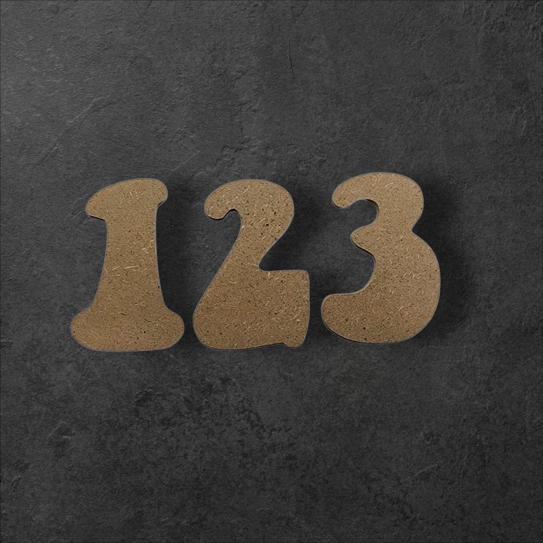 Wooden Numbers- Retro Font - Etsy
