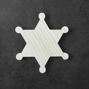 Large Wooden Sheriff Badge Craft Blank - Etsy