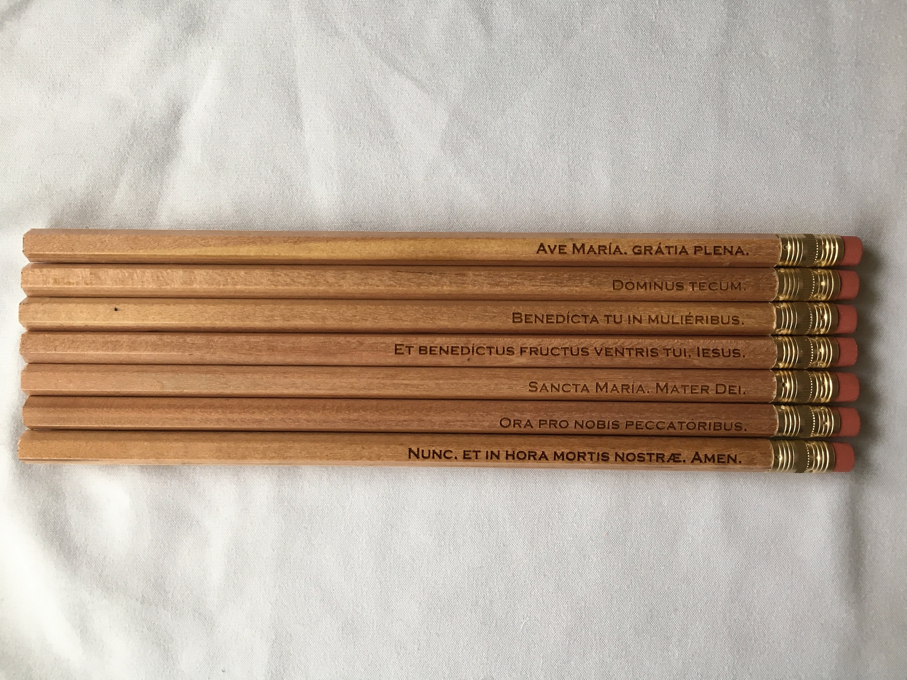 Ave Maria, Catholic Engraved Pencils, Latin - Etsy