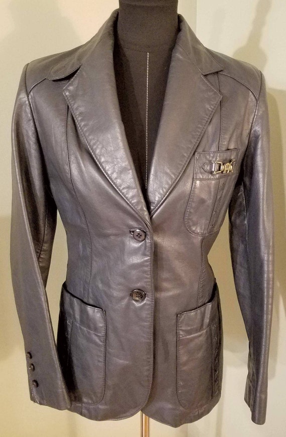 1970s aigner leather jacket - Gem