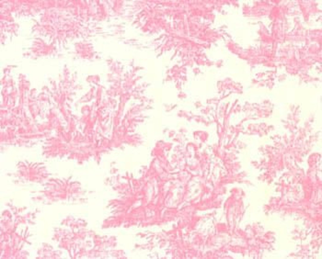 Pink Toile Table Runner - Etsy