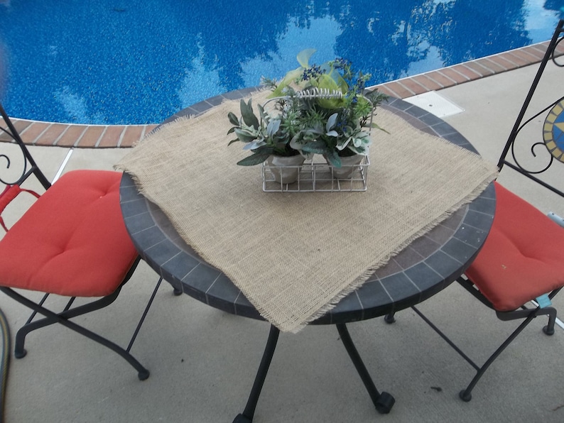 Burlap Table Square - Etsy