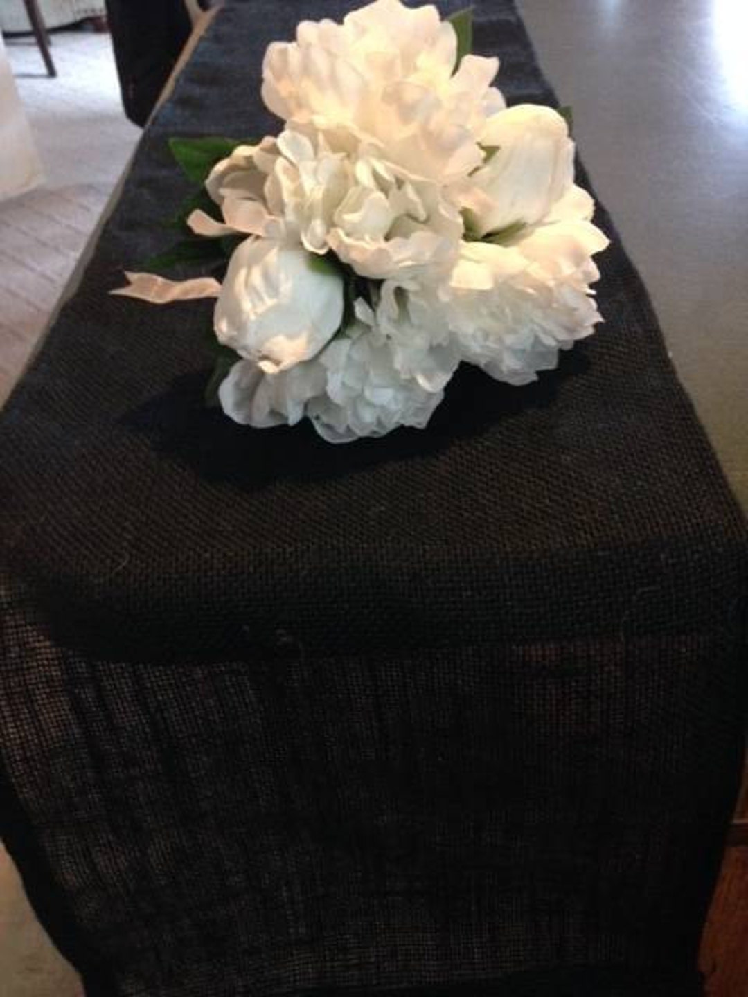 Black Burlap Table Runner, Burlap Runner,rustic Wedding - Etsy