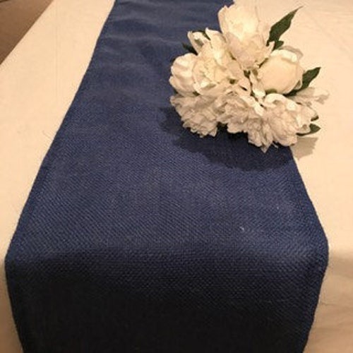 Navy Blue Burlap Runnerburlap Runnerwedding Table Runner - Etsy