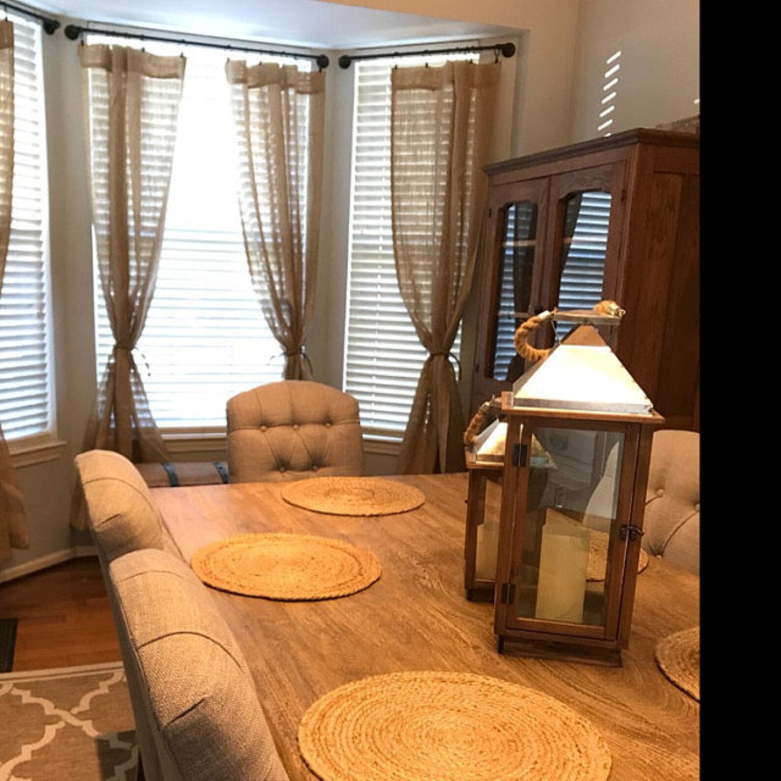 Burlap Curtains One Panel 40 Inches Wide by Desired Length. | Etsy