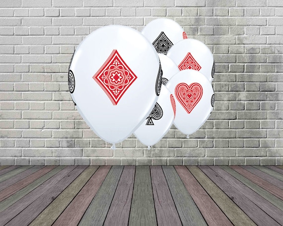 11 Poker Party Balloons Card Suit Balloons Casino Night - Etsy