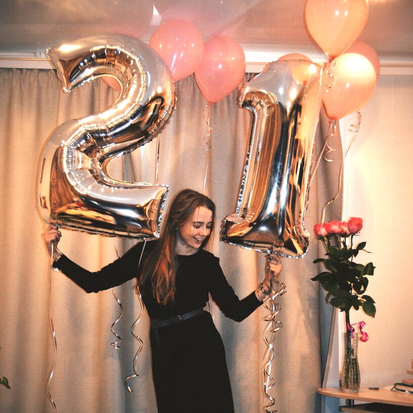 34 Inch Silver Number Balloons / 34 Silver Foil - Etsy