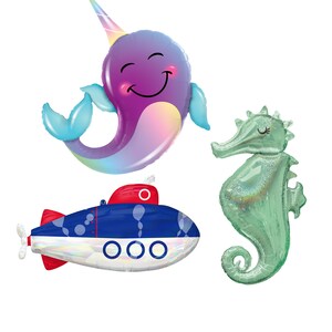 34" Submarine Balloon Submarine Birthday Submarine Party Submarine ...