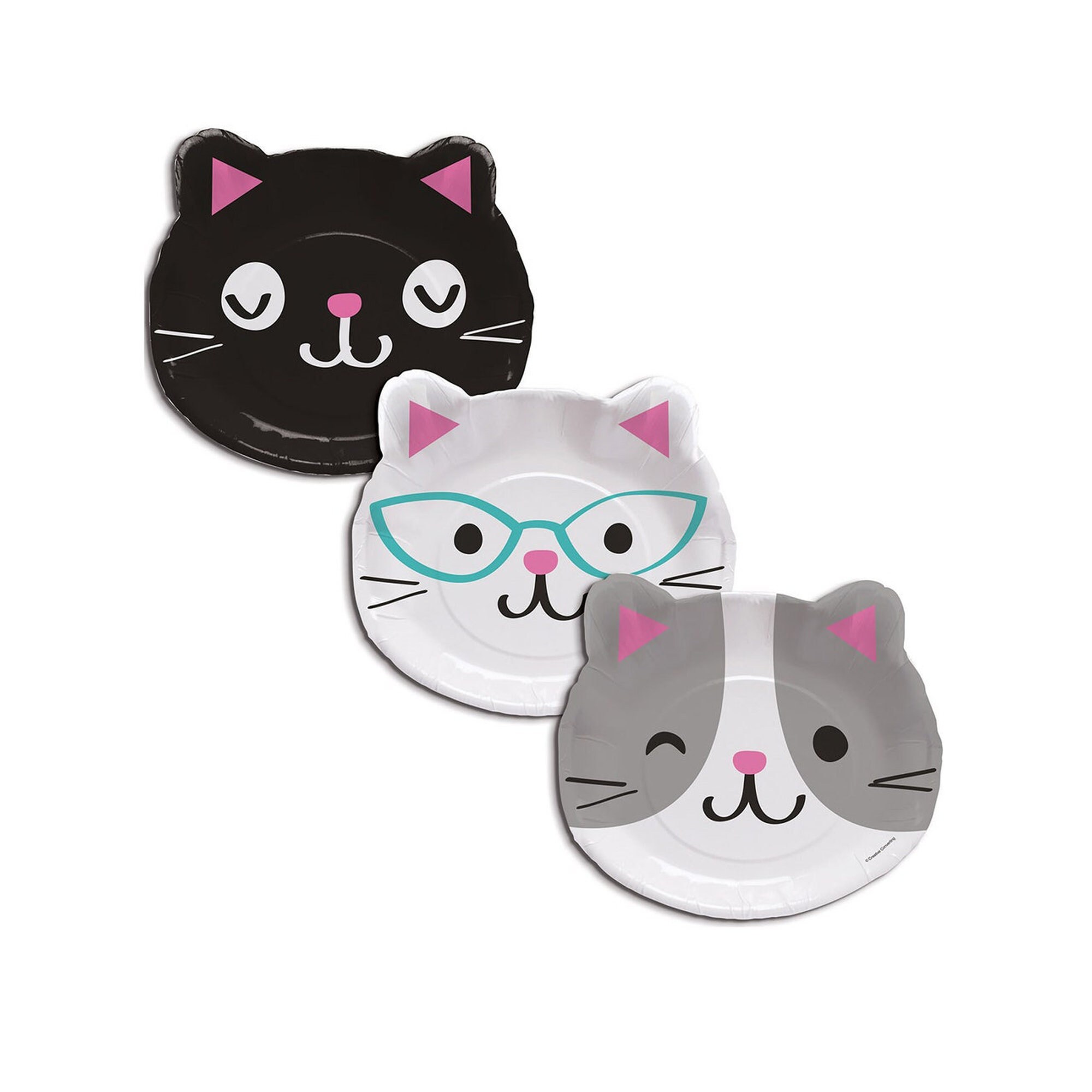 Cat Plates Cat Party Kitten Birthday Cat Paper Plates Kitty - Etsy