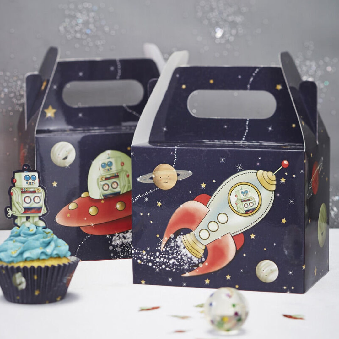 Space Favor Boxes - Outer Space Birthday Favors, Galaxy Party, Blast ...