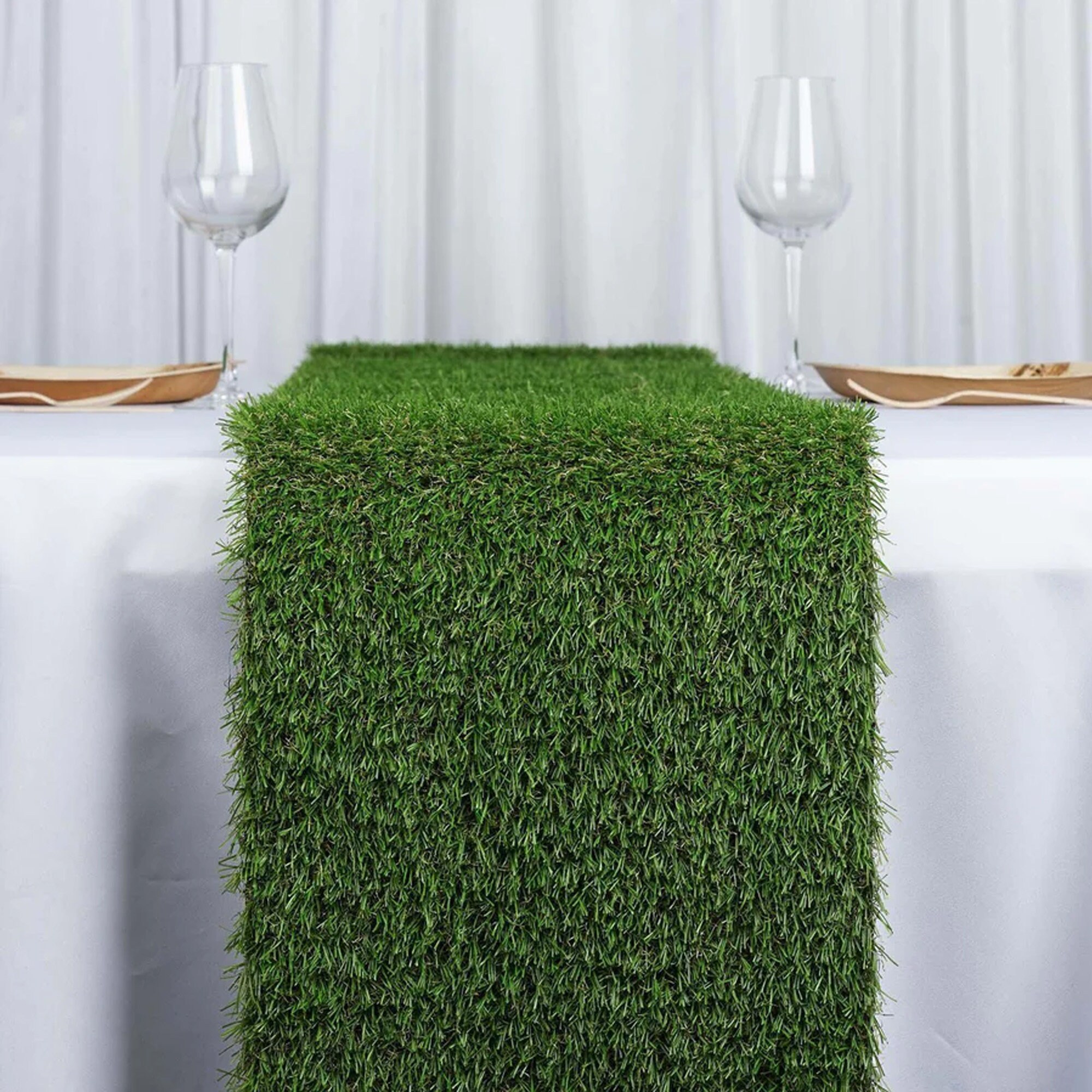 Grass Table Runner 9FT X 1FT- Fake Grass Table Runner, Artificial Grass ...