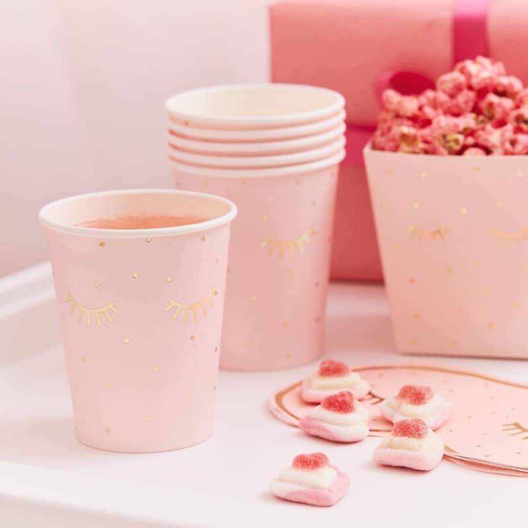 8 Pamper Party Cups, Pink Party Cups, Girls Birthday Party Cups, Spa ...