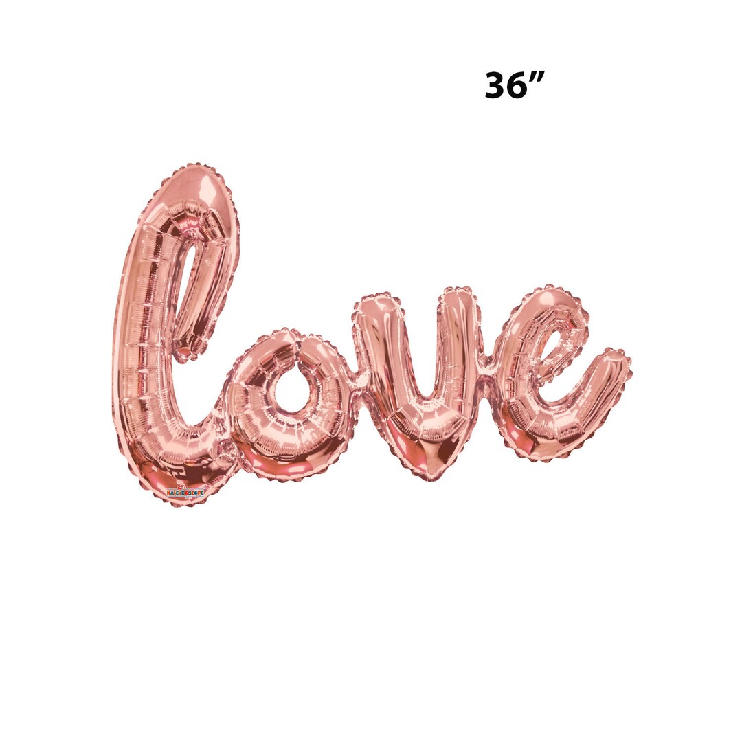 36" Love Script Balloon, Bridal Shower Decor, Wedding Decor, Engagement ...
