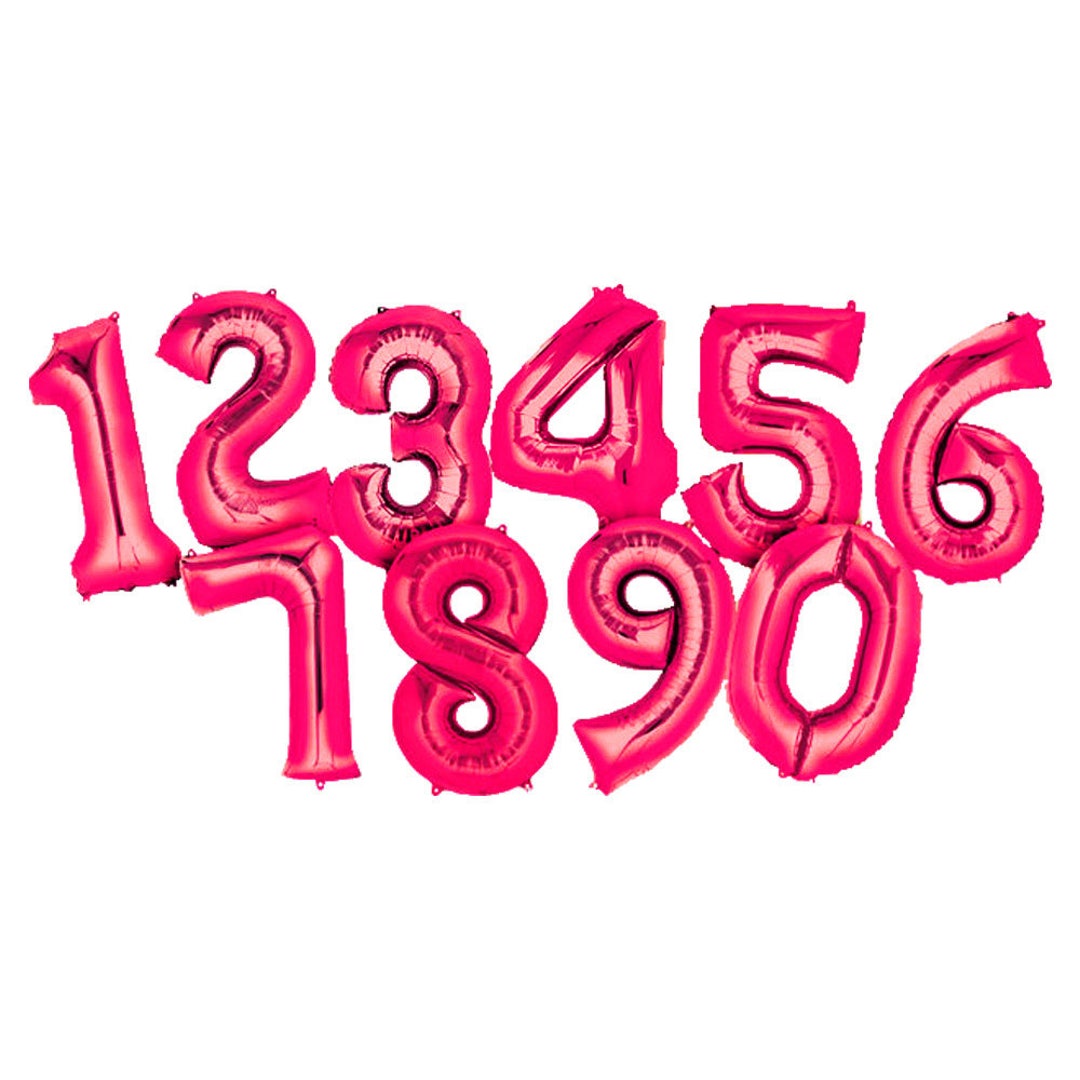 PINK Number Balloons 40" Giant Number Balloons Birthday Balloons Age ...