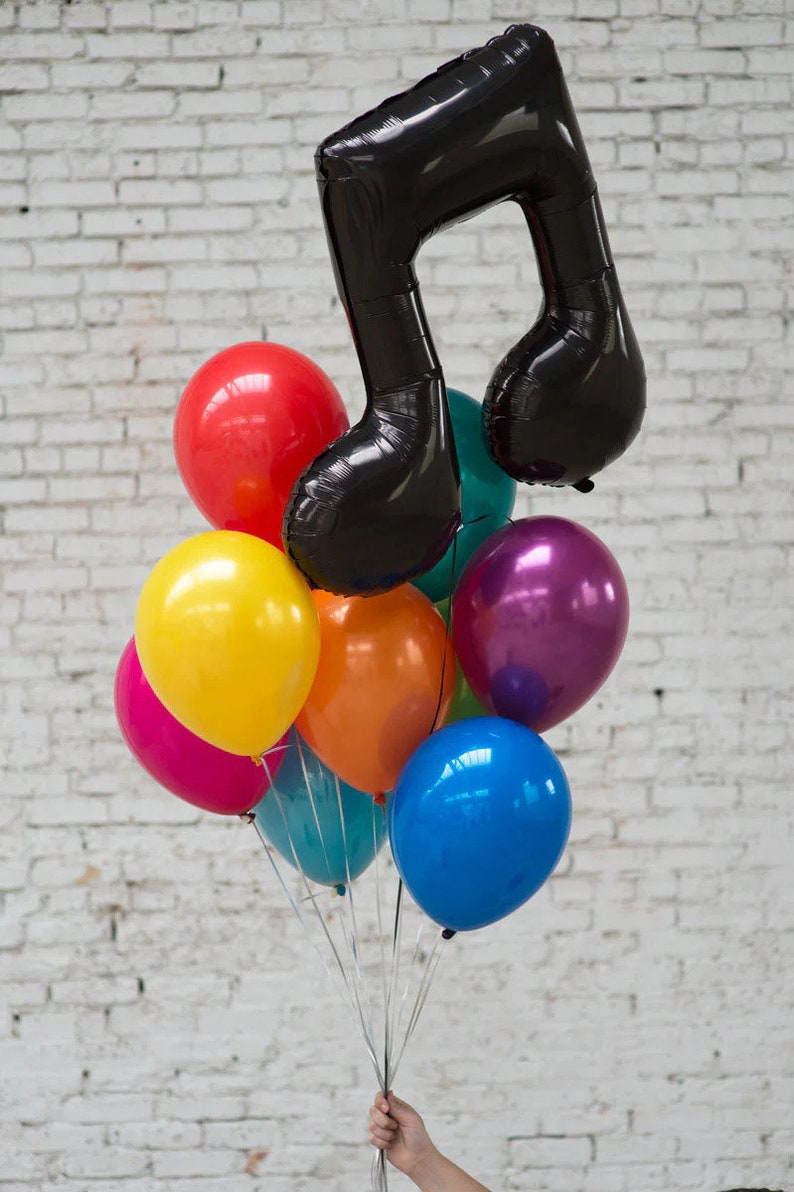 40" Music Note Balloon Foil Mylar, Music Decoration, Music Themed Party ...