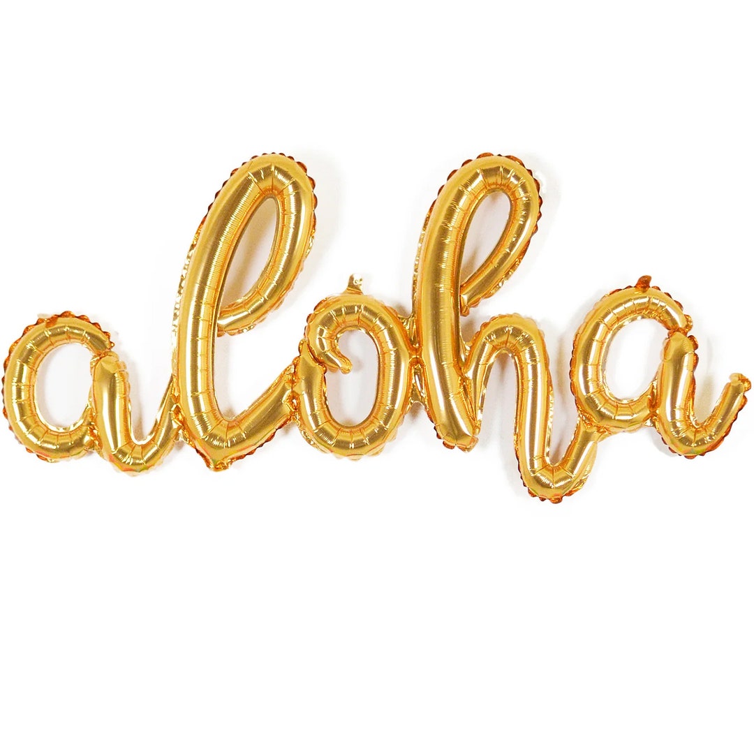 Aloha Balloon Banner - Luau Balloons Hawaiian Party Decor Tropical ...