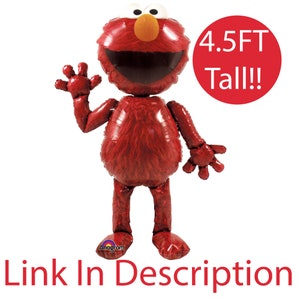 20" Elmo Balloon - Elmo Birthday Party Decorations, Sesame Street Theme ...