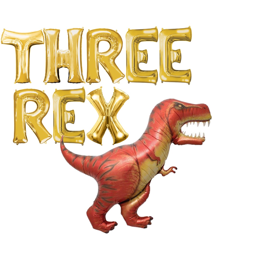 Three Rex Banner, 3rd Birthday Decor, Dinosaur Birthday Decorations ...