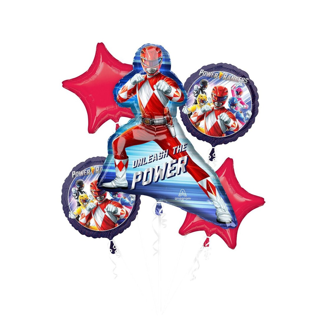 Power Ranger Balloon Bouquet Power Ranger Birthday Party Ninja Steel ...