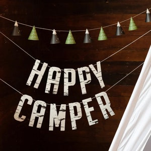 Adventure Table Runner - One Happy Camper, Wild One, Camp Theme Party ...