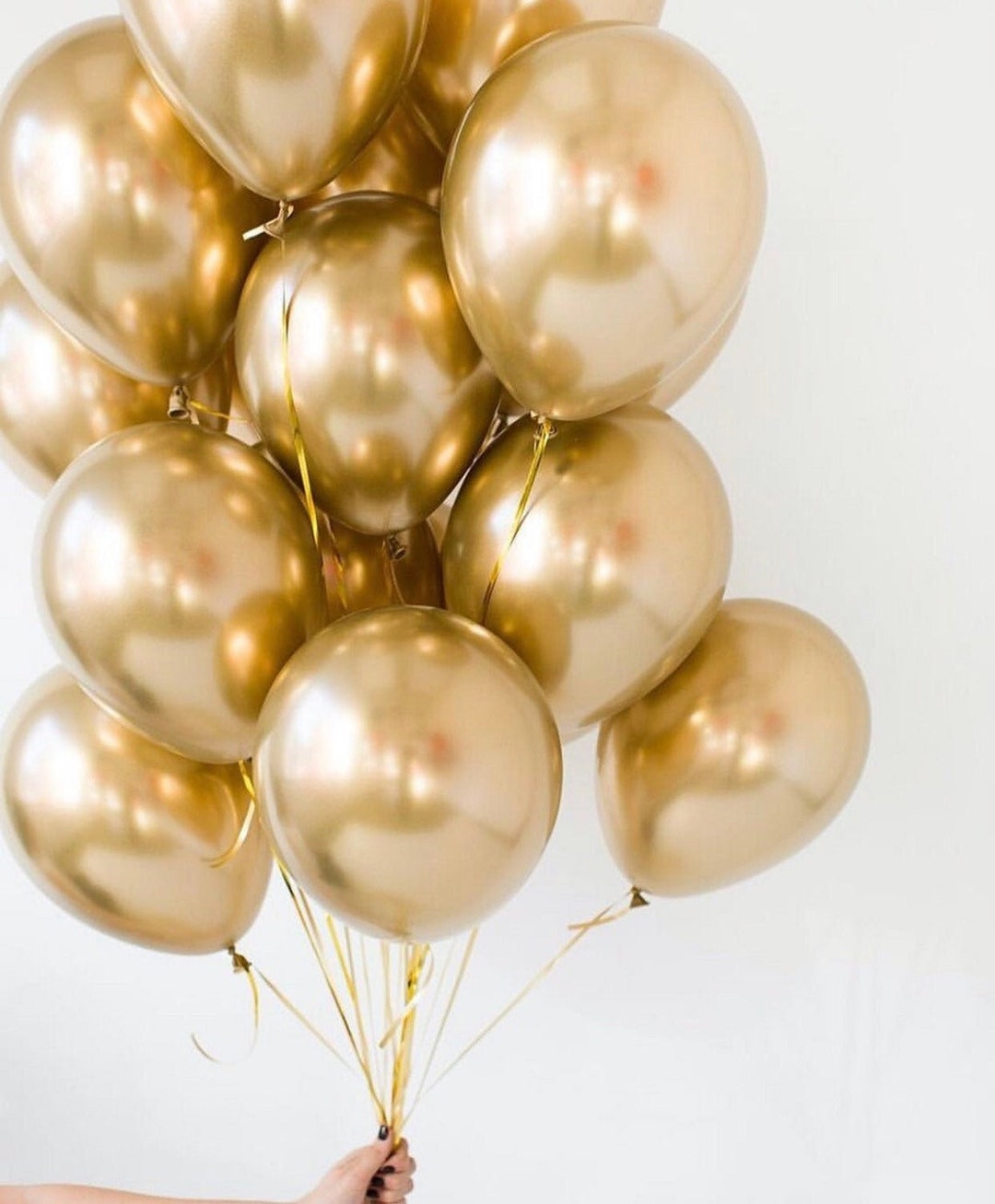 Gold Chrome Balloons - Gold Balloon Set 12 Inch Balloons, Baby Shower ...
