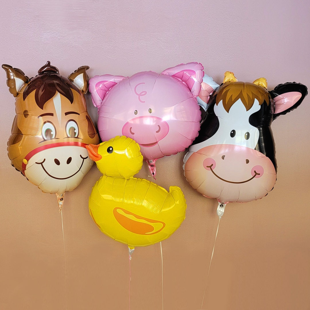 Farm Animal Balloons - Farm Birthday Decorations, Farm Animal Balloons ...