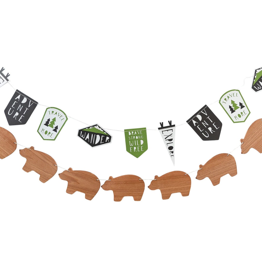 Adventure Birthday Party Decorations Bear Banner Adventure Patches adventure-birthday-party-decorations-bear-banner-adventure-patches