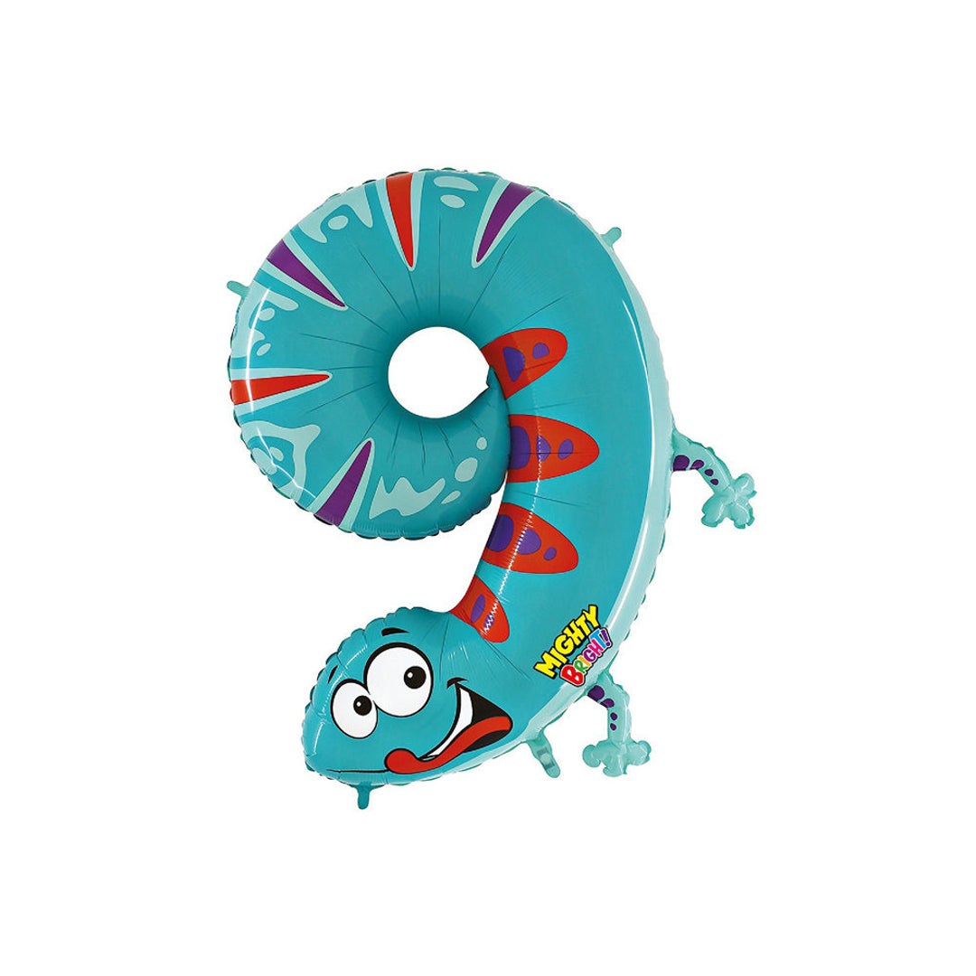 40" Number 9 Balloon - Zoo Birthday Party - 9th Birthday - Animal ...