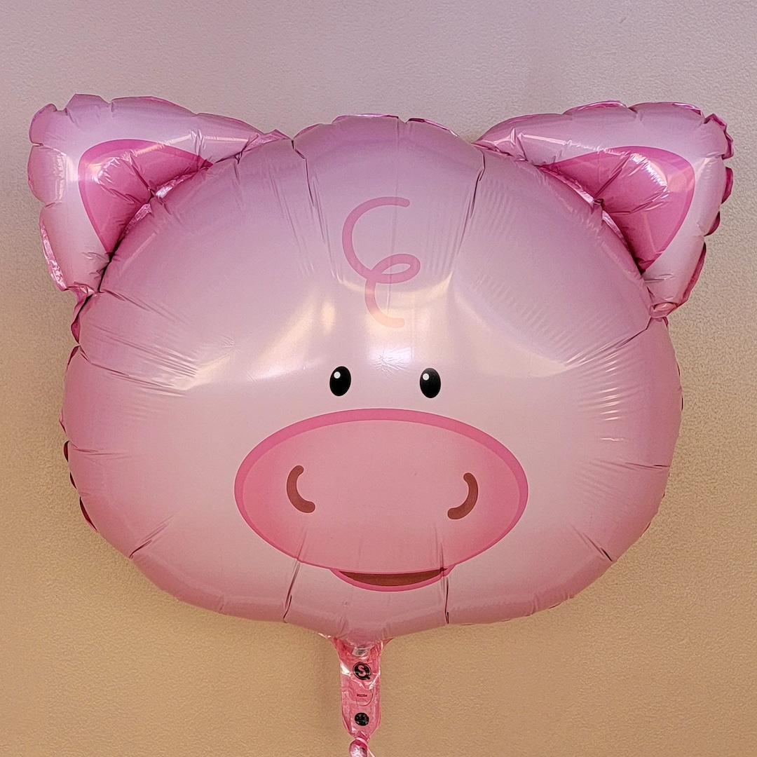 30" Pig Balloon - Farm Party Balloons, Pig Birthday, Farm Theme Party ...