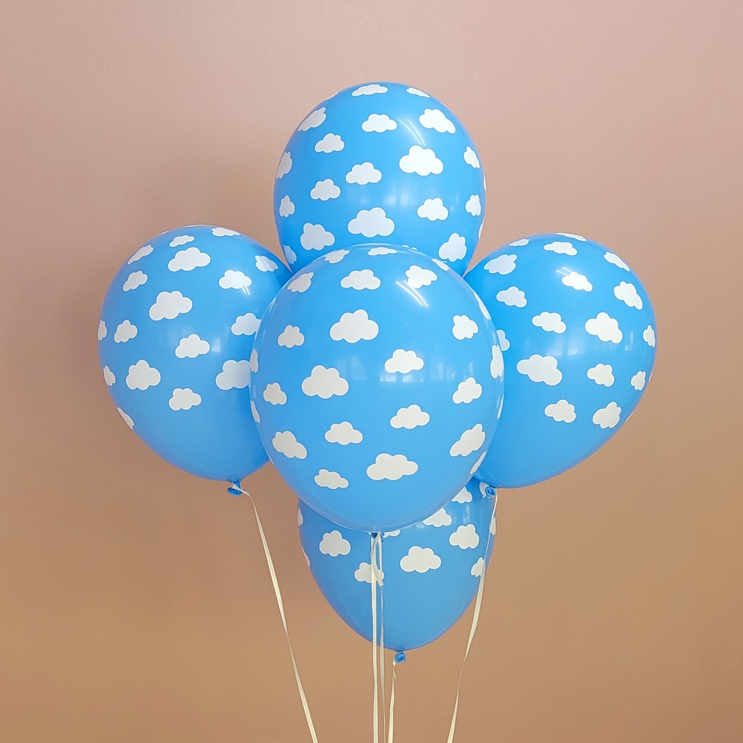 11" Cloud Balloons, Airplane Theme Party, Time Flies Birthday Party ...