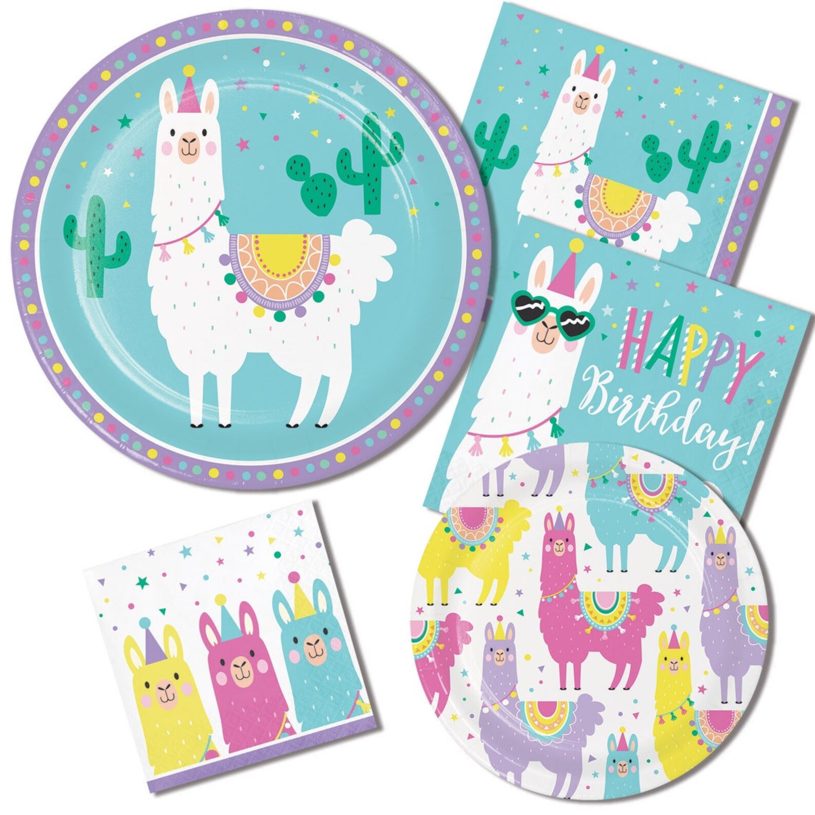 Llama Party Centerpiece - Llama Party Decorations, Cactus Party ...