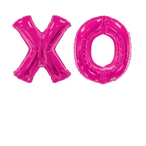 Giant XO Balloons - 34" Inch Gold/silver/magenta Mylar Balloons in ...