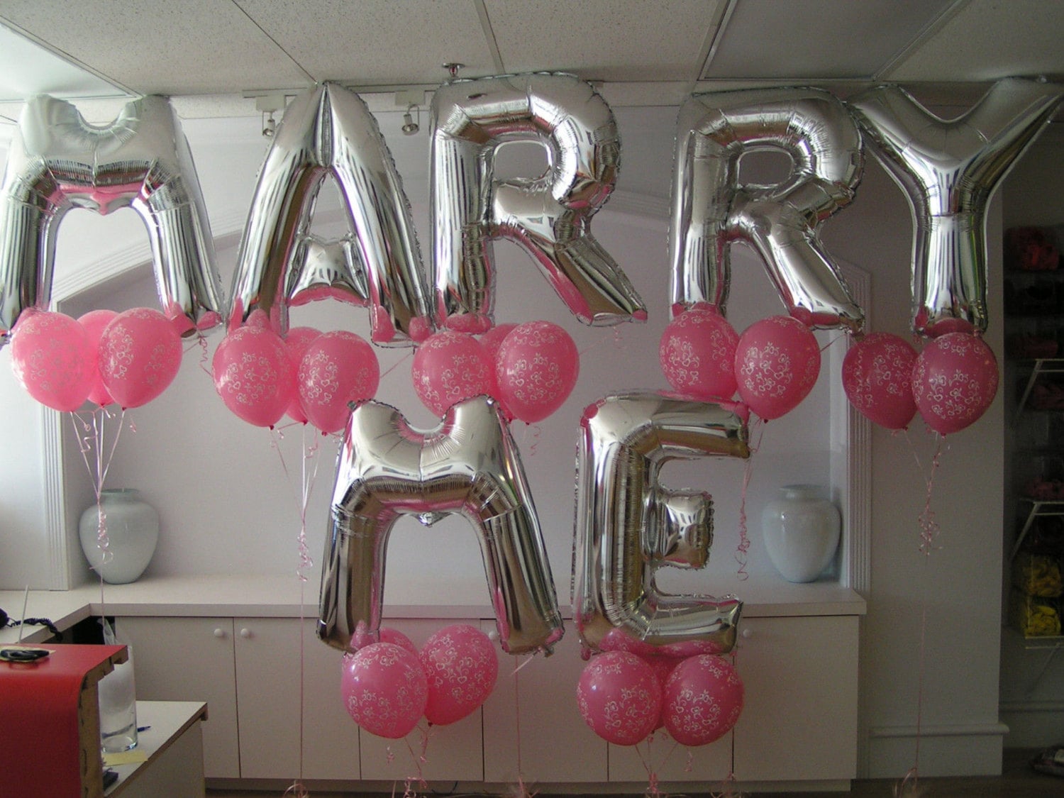MARRY ME Giant Letter Balloons Gold Mylar Balloons 14 - Etsy