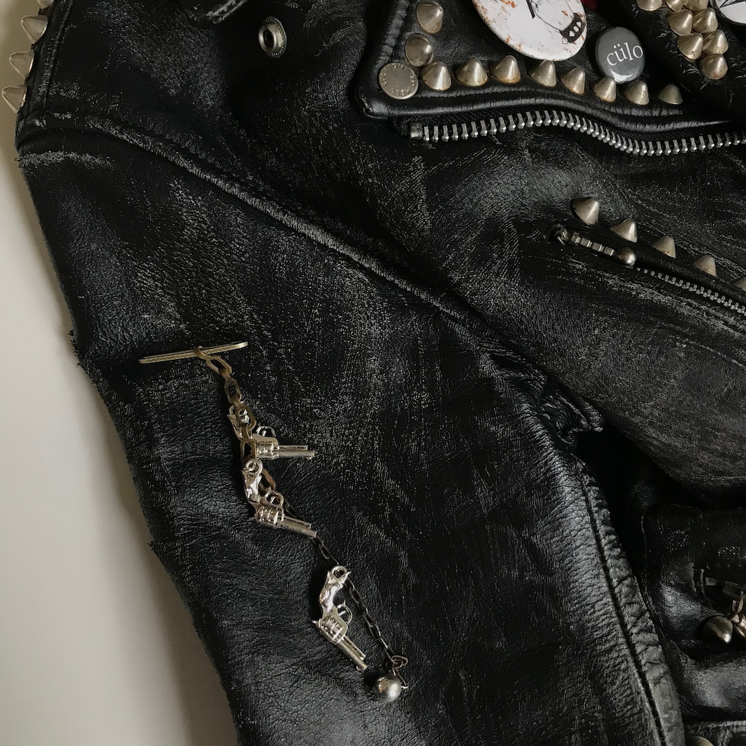 Handmade Punk Safety Pin & Cracker Jack Charm Brooch - Etsy